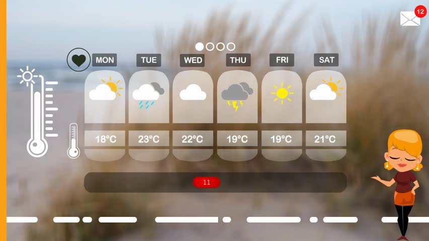 weather forecast vector animation Stock Footage Video (100% Royalty ...