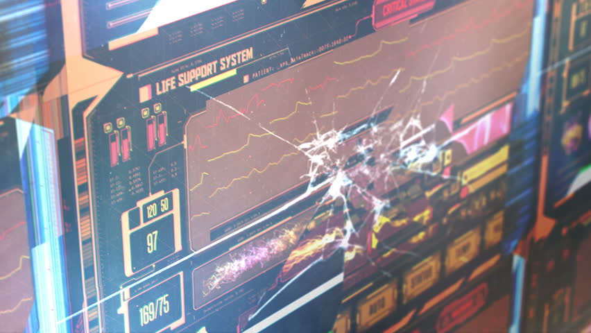 broken icu monitor patient's vital signs Stock Footage Video (100% ...