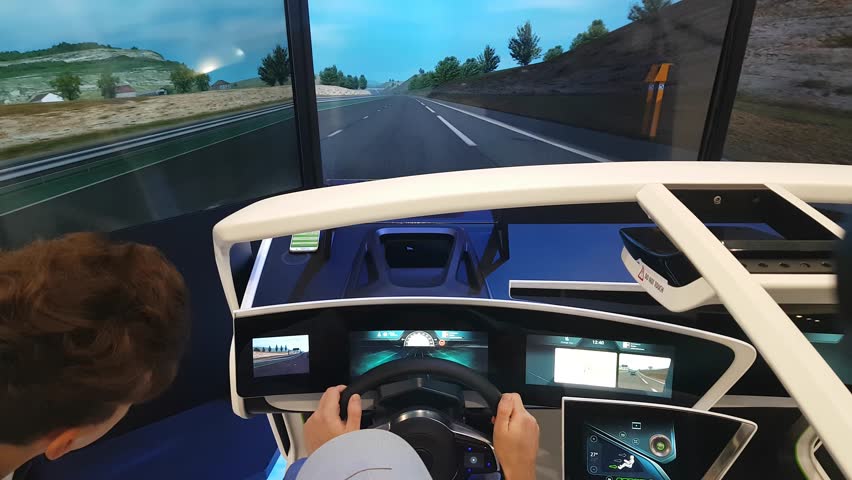 people interactive whiteboard driver's trainer moscow Stock Footage ...