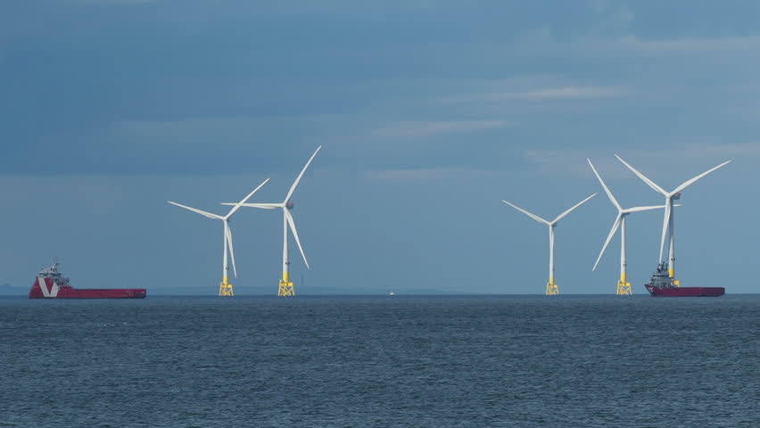 part aberdeen wind farm offshore 11 Stock Footage Video (100% Royalty ...