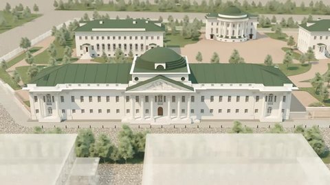School Building 1820 3d Model Stock Footage Video (100% Royalty-free ...