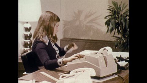 1970s People Working Accountant Bookkeeper Cashier Stock Footage Video ...