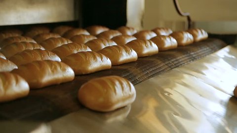 Making Loaf Bread Bakery Bread Factory Stock Footage Video (100% ...