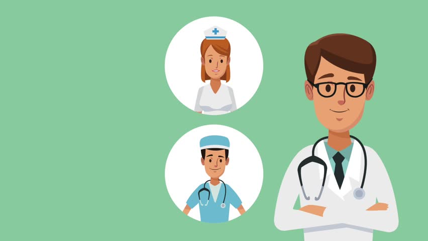 medical team cartoon hd animation Stock Footage Video (100% Royalty ...