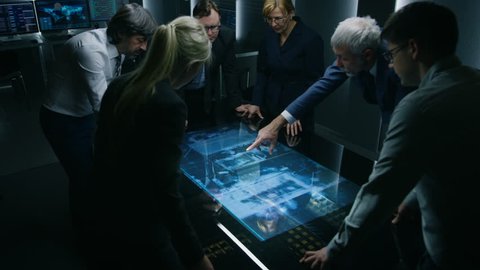 Team Government Intelligence Fbi Agents Standing Stock Footage Video ...