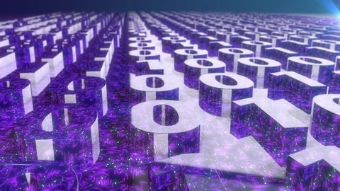 Seamless Looping 3d Animated Binary Code Stock Footage Video (100% ...