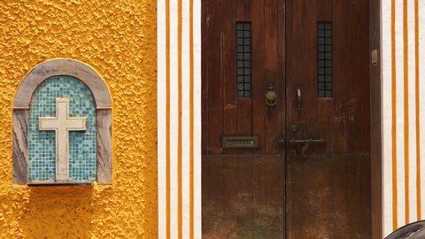 Static Shot Ceramic Cross Front Bright Stock Footage Video (100% ...