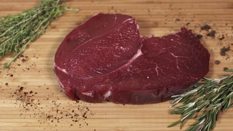 Lump Raw Fresh Red Beef Meat Stock Footage Video (100% Royalty-free ...