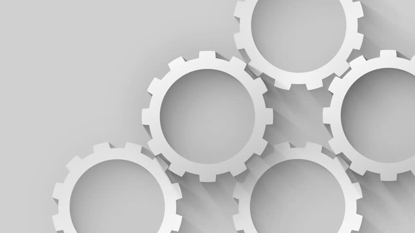 black cog wheels abstract loop animation Stock Footage Video (100% ...