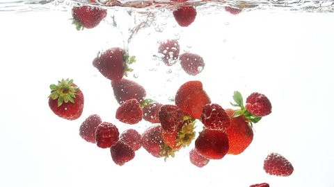 Raspberries Water Drops Flying On White Stock Illustration 1918492238 ...