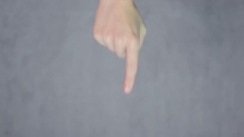 Woman Hand Pointing Down Gesture Sign Stock Footage Video (100% Royalty ...