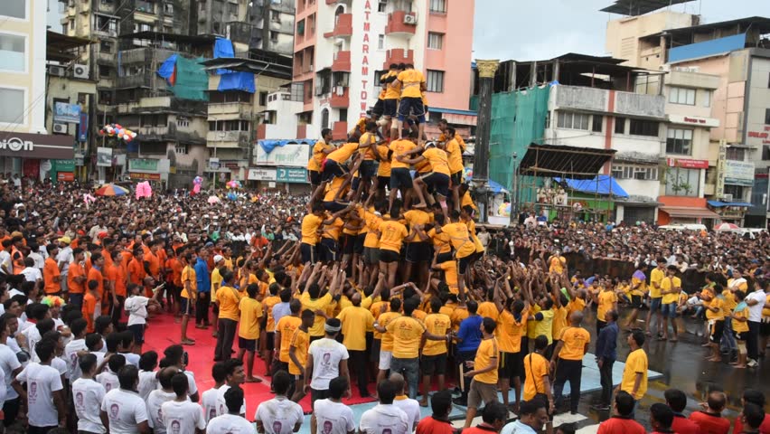 Indian Human Pyramid Stock Video Footage - 4K and HD Video Clips ...