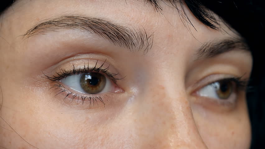 women's brown eyes close-up Stock Footage Video (100% Royalty-free ...