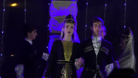 Circassian Dance Troupe Performs During Summer Stock Footage Video (100 ...