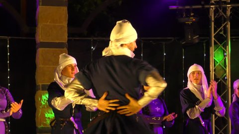 Circassian Dance Troupe Performs During Summer Stock Footage Video (100 ...
