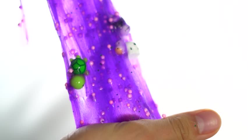 Oddly Satisfying Purple Slime. Pure Stock Footage Video (100% Royalty ...