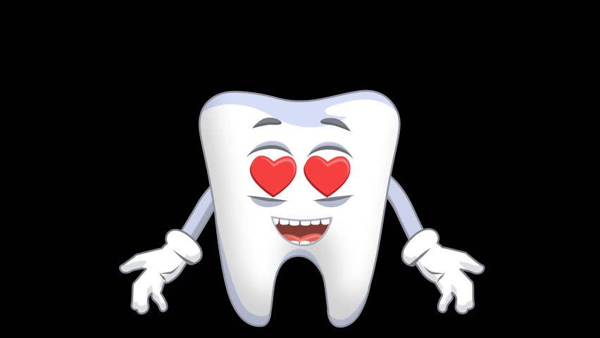 Cartoon Tooth Love with Hearts Stock Footage Video (100% Royalty-free ...