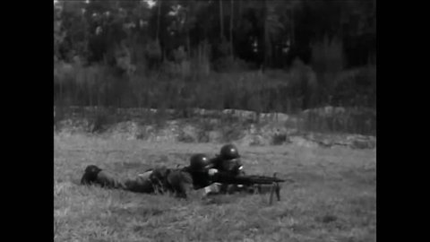Circa 1950s Pentomic Army Soldiers Shoot Stock Footage Video (100% ...