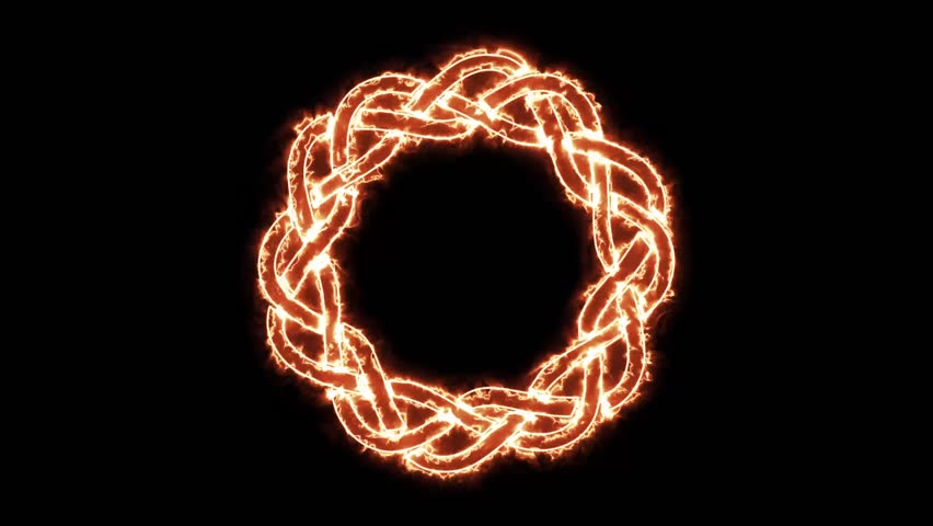 4k fire celtic symbol spinning loop: วิดีโอสต็อก (ปลอดค่าลิขสิทธิ์ 100% ...