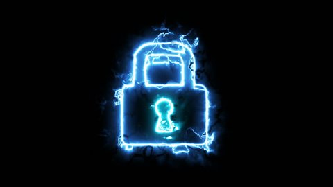 Intro Symbol Security Lock Animation Icon Stock Footage Video (100% ...