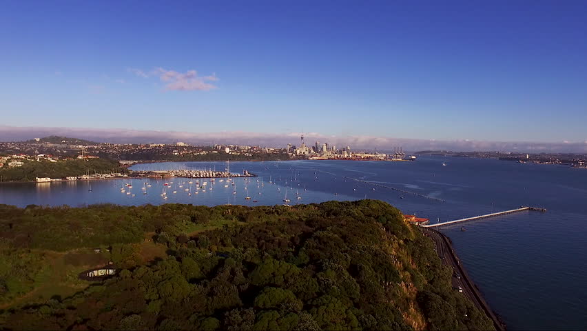 Harbour Bridge over the Bay in Auckland, New Zealand image - Free stock ...