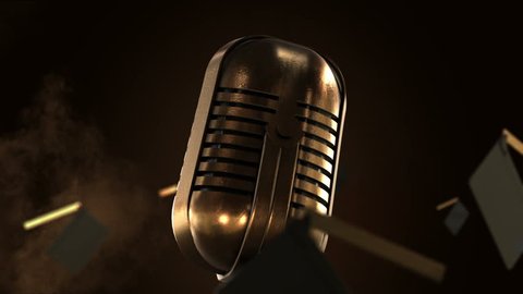 Cinematic Microphone Motion Graphic Animation Features Stock Footage ...