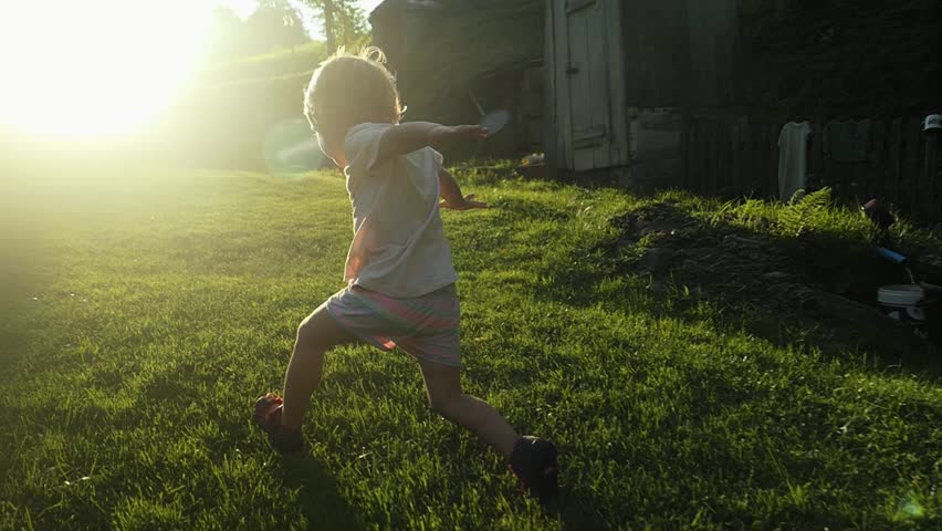 Little Girl Falling Down When Stock Footage Video (100% Royalty-free ...