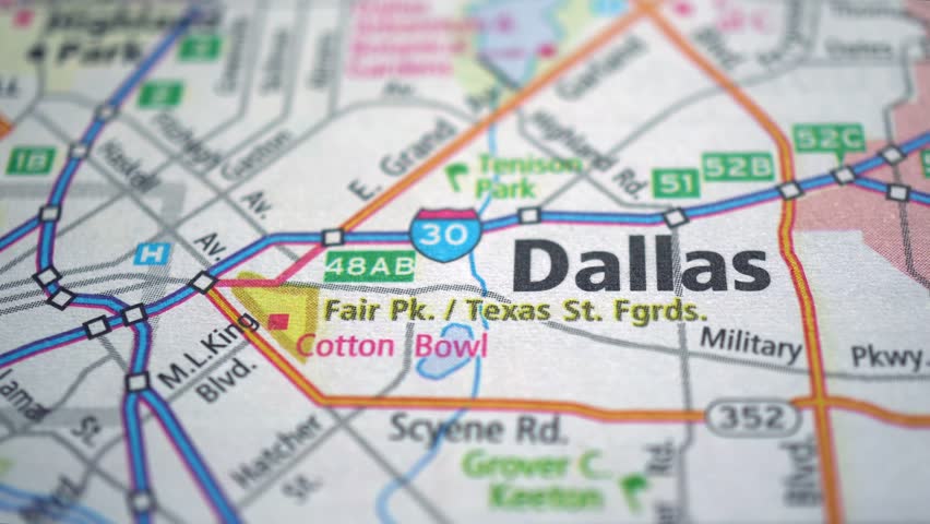 Dallas Road Map Stock Video Footage - 4K and HD Video Clips | Shutterstock