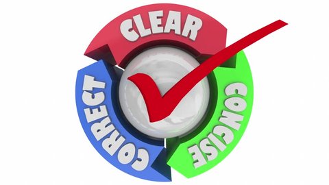 Clear Concise Correct Communication Understanding 3d Stock Footage ...