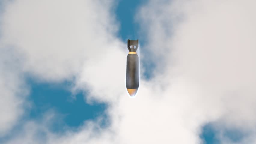 3d animation bomb propeller fuze falling Stock Footage Video (100% ...