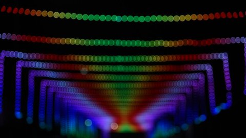 Defocused Colorful Light Dots Abstract Motion Stock Footage Video (100% ...