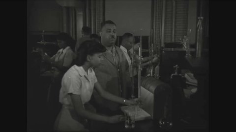 Circa 1940s Coed Students Take Science Stock Footage Video (100% ...