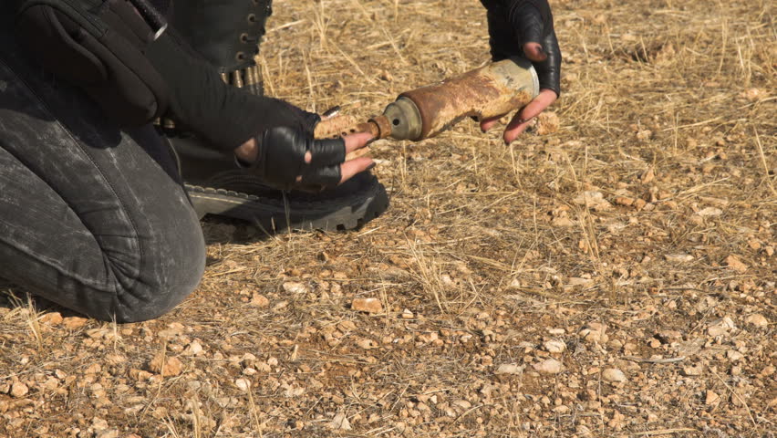 Exploded Artillery Mortar Shell Mine Stock Footage Video (100% Royalty ...