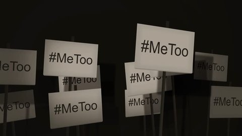 Waving Signs Protest Awareness Series Metoo Stock Footage Video (100% ...
