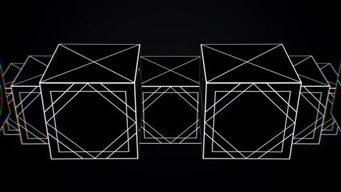 Motion Cubes Loop Animation Rotating Cubes Stock Footage Video (100% ...