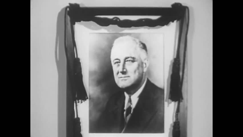 circa 1940s - fdr hitler's portraits Stock Footage Video (100% Royalty ...