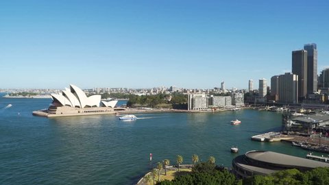 aerial panoramic view sydney opera house Stock Footage Video (100% ...