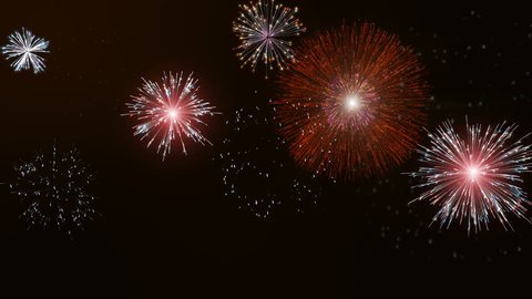 Colorful Firework Animation Motion Background Stock Footage Video (100% ...