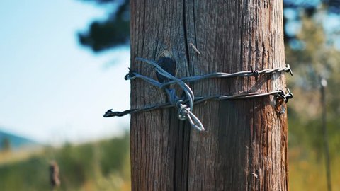 Post Cut Barbed Wire Stock Footage Video (100% Royalty-free) 1016774677 ...