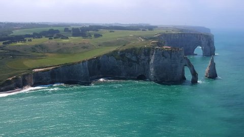 Drone Footage Cliffs Elephant Cliff France Stock Footage Video (100% ...