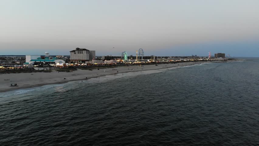 Skyline at dusk of Atlantic City in New Jersey image - Free stock photo ...