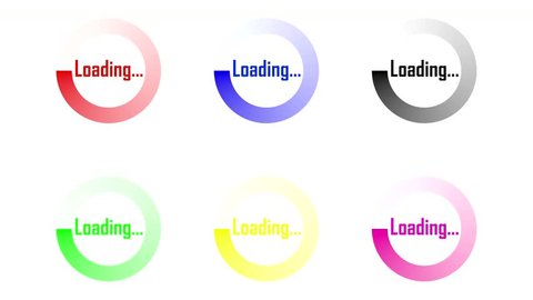 Multi Colored Loading Icons White Background Stock Footage Video (100% ...