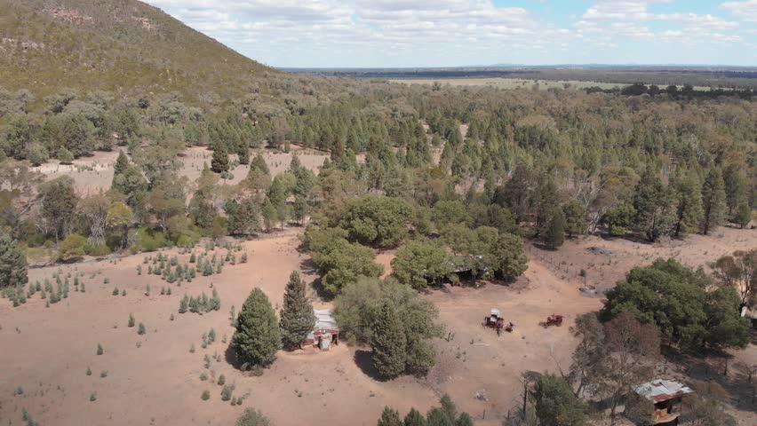 Dry Outback Australia Aerial Drone Stock Footage Video (100% Royalty ...