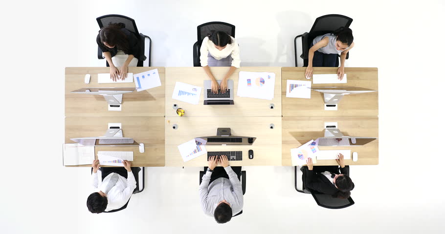 Birds eye view desk Stock Video Footage - 4K and HD Video Clips ...