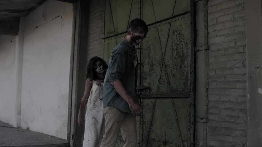 Two Zombies are Walking with Stock Footage Video (100% Royalty-free ...