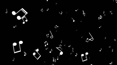 Aanimated Background Musical Notes Black Background Stock Footage Video ...