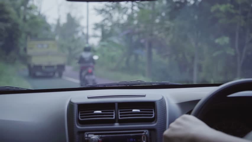 Inside of Moving Car with Stock Footage Video (100% Royalty-free ...