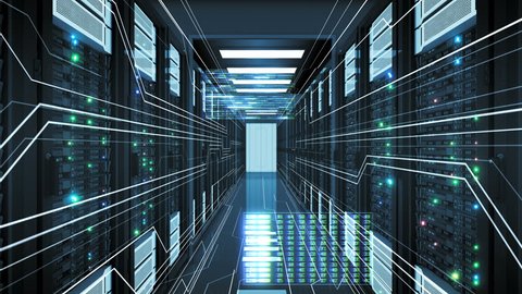 Shot Corridor Working Data Center Full Stock Photo (Edit Now) 1062915266