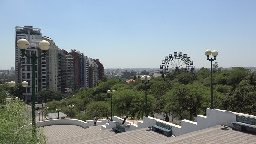 cordoba cityscape sarmiento park stairs argentina Stock Footage Video ...