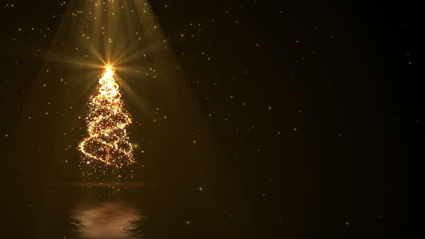 Christmas Tree Lights and Gold Stock Footage Video (100% Royalty-free ...